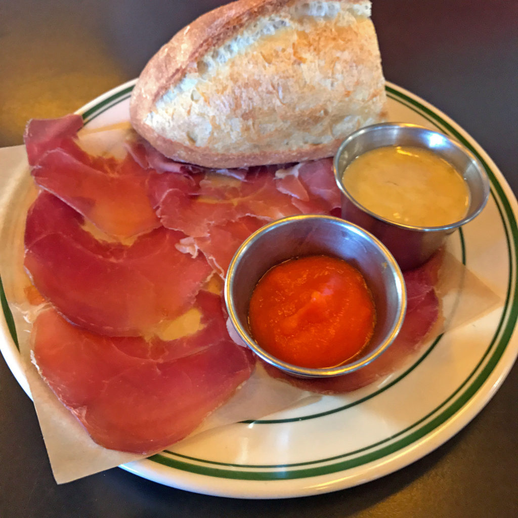 A tasting of Col. Newsom’s aged ham from the ham bar at Garage Bar ...