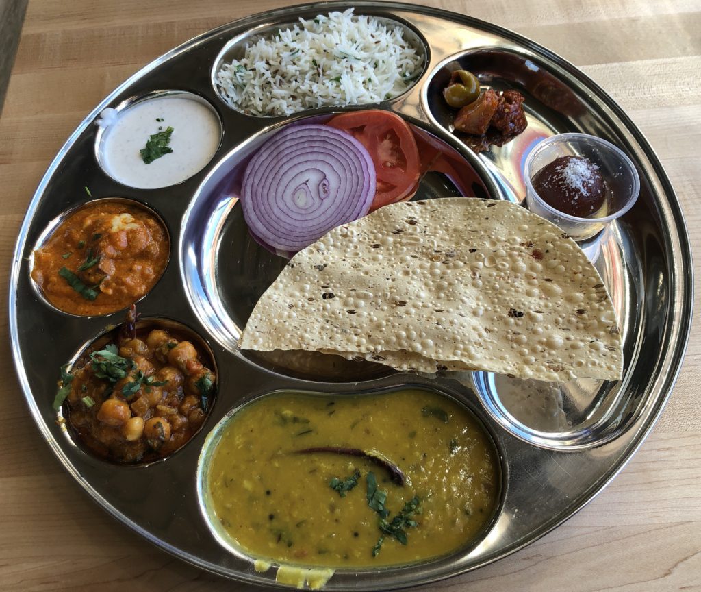 Honest's Punjabi Thali offers a selection of typical dishes from ...