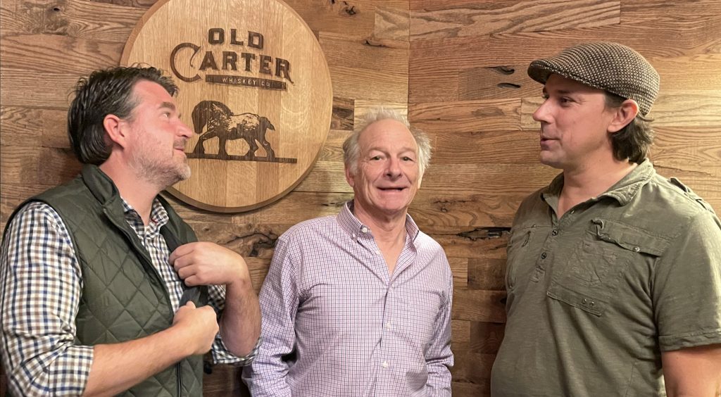 Mark Joseph Carter jokes with Old Carter staffers Brian Booth (left ...